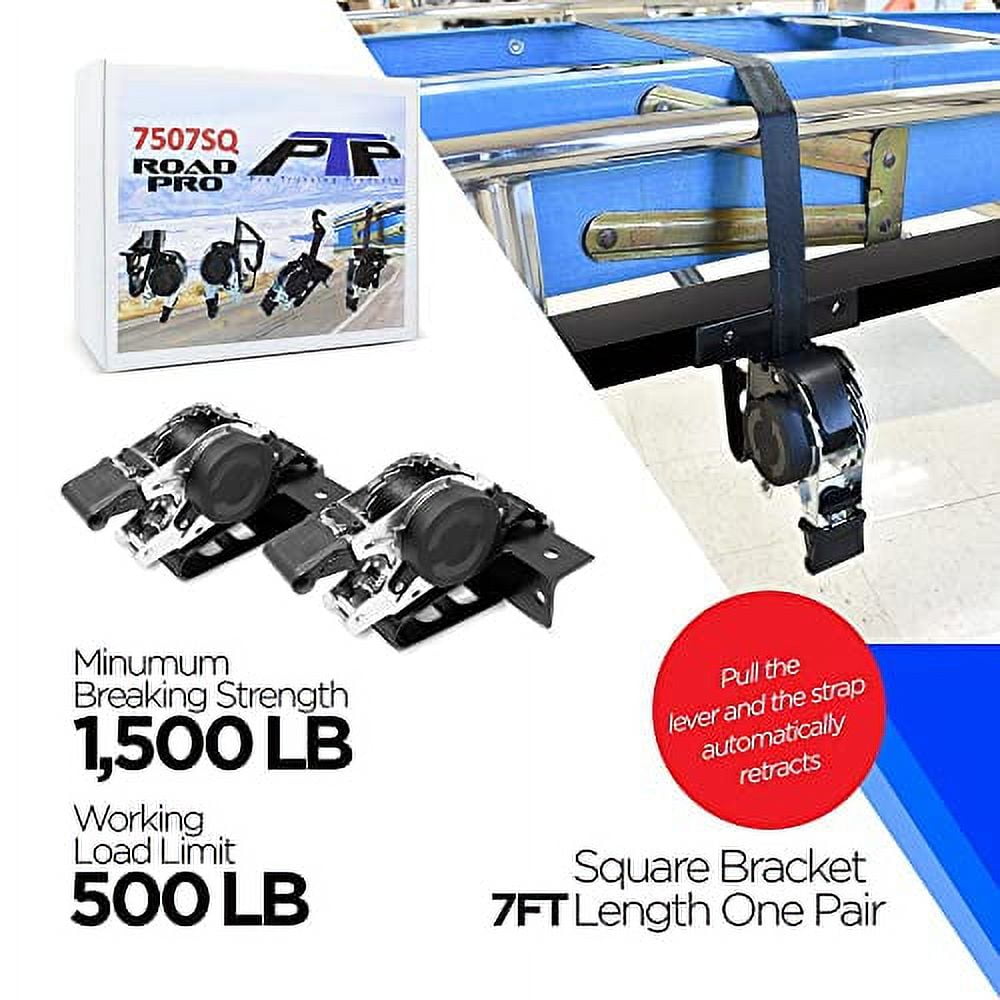 Pro Trucking Products 1" x 7' Retractable Ladder Rack Straps for Square ...