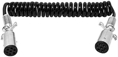 Pro Trucking Products 15' 7 Way Coiled Electrical Cable with 12 Inch ...