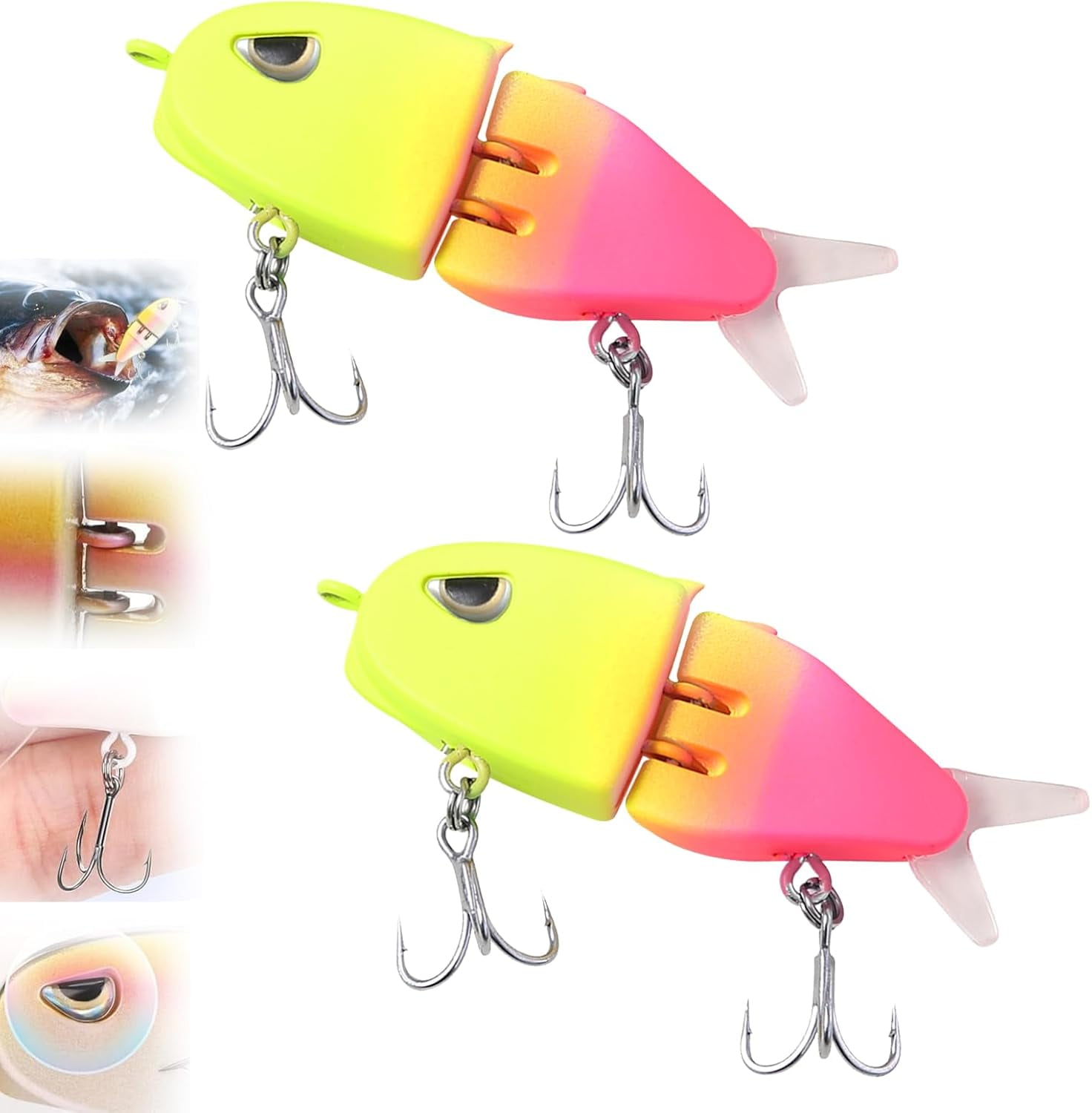 Pro-Tuned "S-Action" Mini Glide Bait Kit - 2PCS Multi-Jointed Swimbait ...