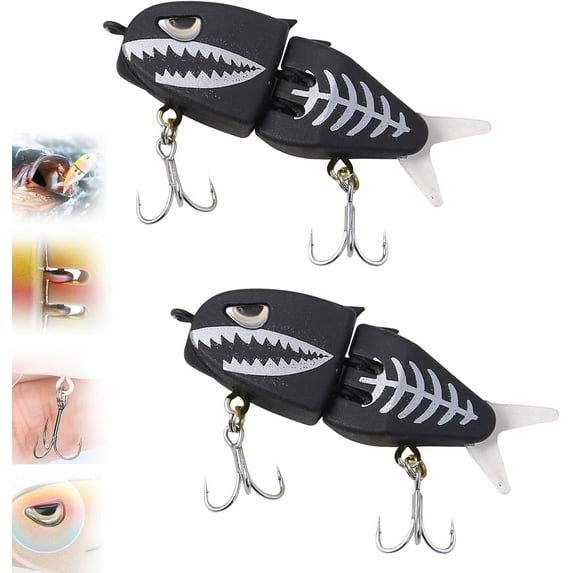 Pro-Tuned "S-Action" Mini Glide Bait Kit - 2PCS Multi-Jointed Swimbait ...