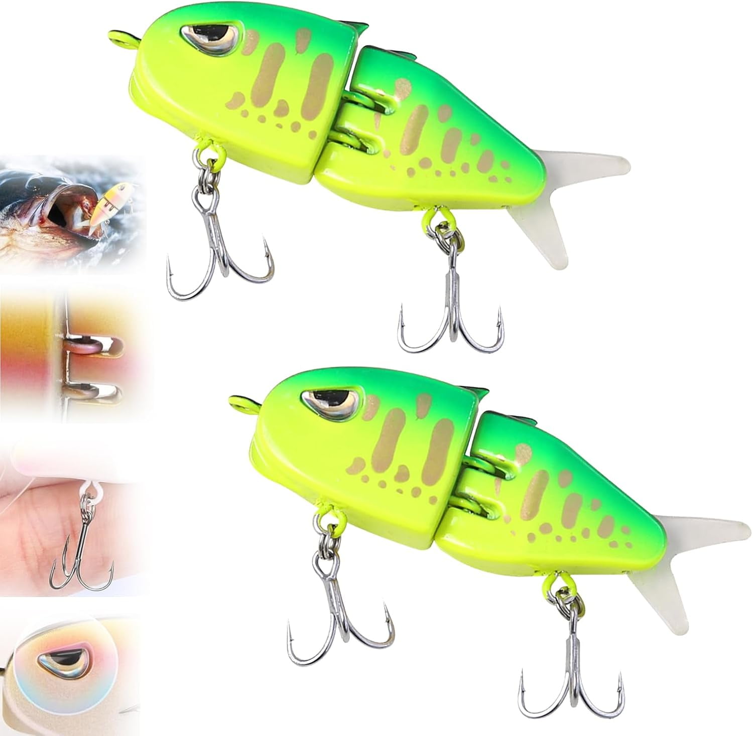 Pro-Tuned "S-Action" Mini Glide Bait Kit - 2PCS Multi-Jointed Swimbait ...