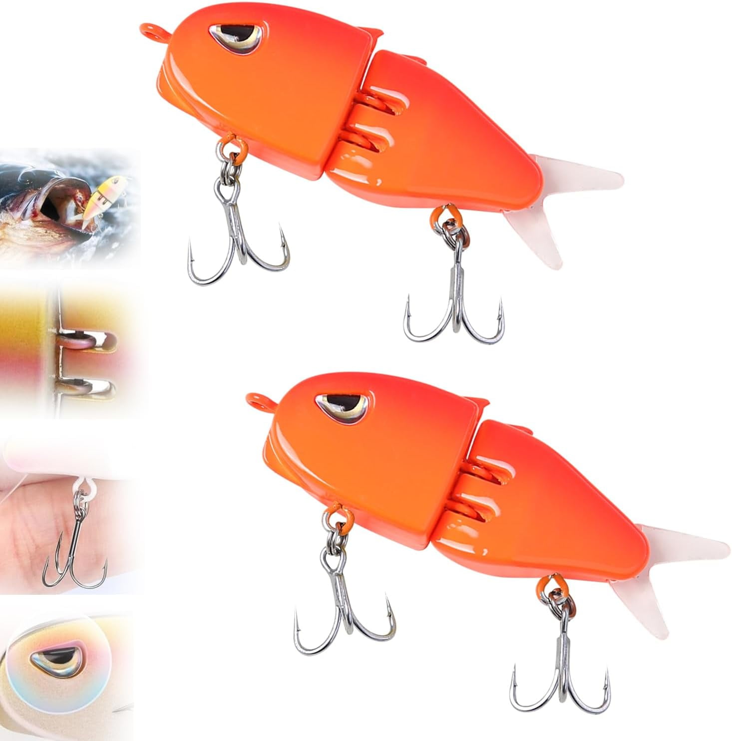 Pro-Tuned "S-Action" Mini Glide Bait Kit - 2PCS Multi-Jointed Swimbait ...