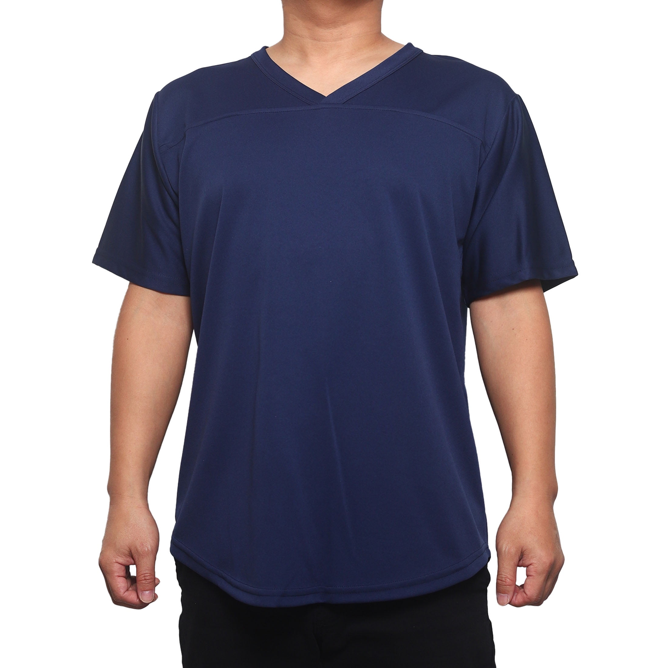 Pro USA Mens V-Neck T Shirt Short Sleeve Solid Basic Tee Medium Navy ...