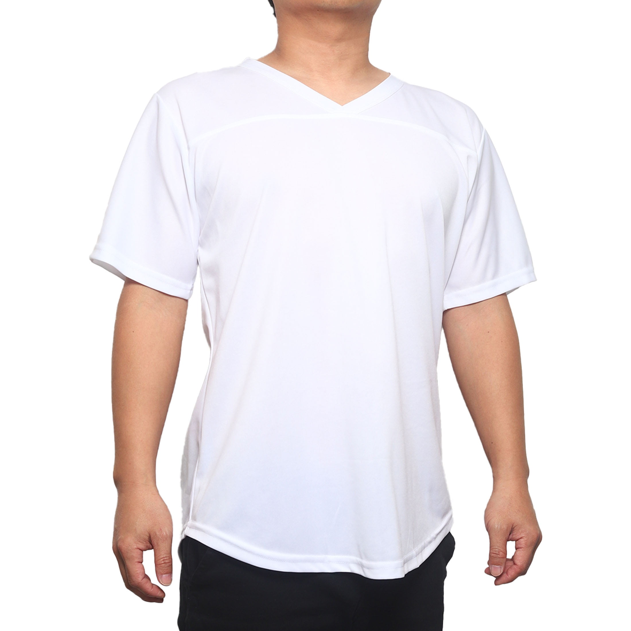 Pro USA Mens V-Neck T Shirt Short Sleeve Solid Basic Tee Medium White ...