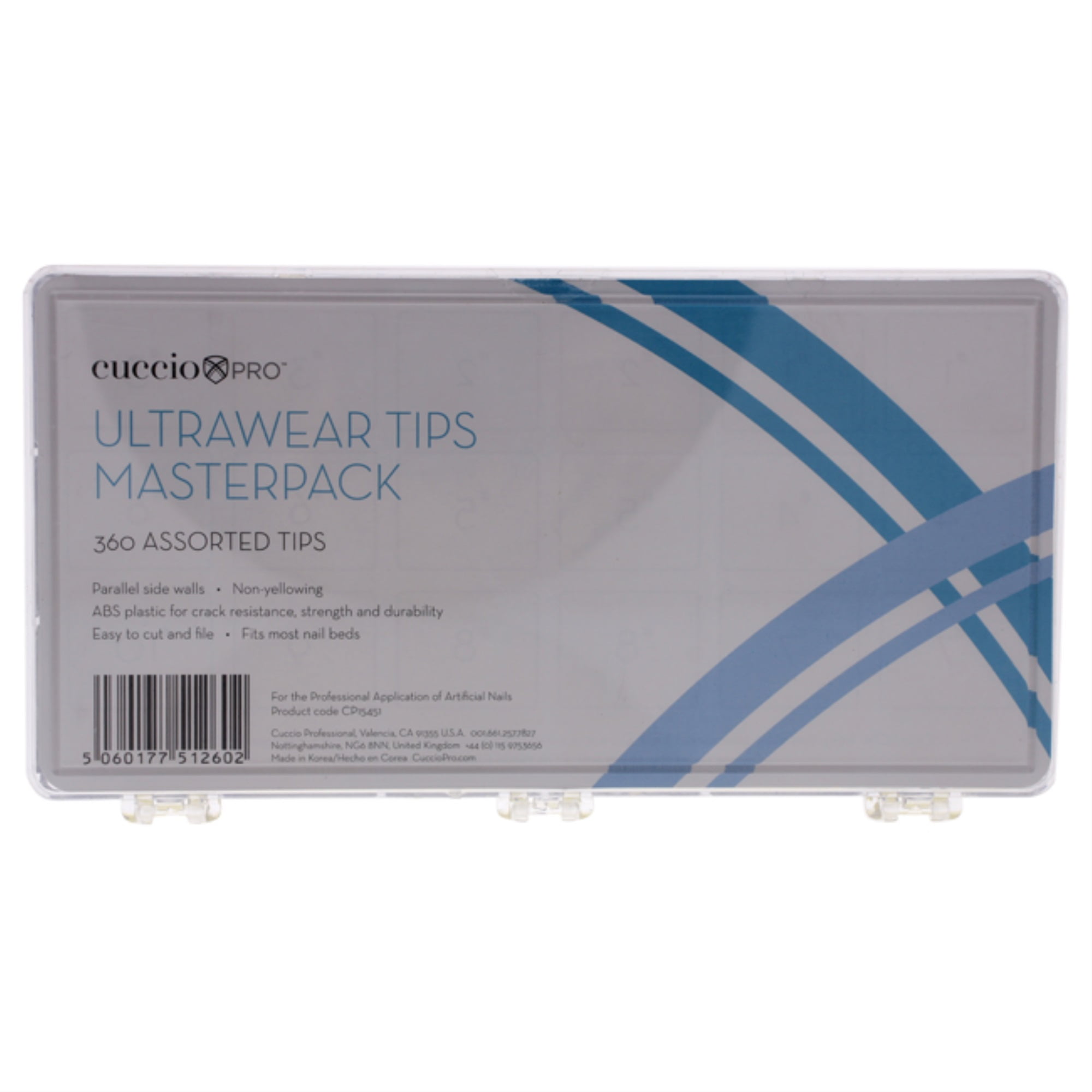 Pro Ultrawear Tips Masterpack by Cuccio Pro for Women - 360 Pc Acrylic ...