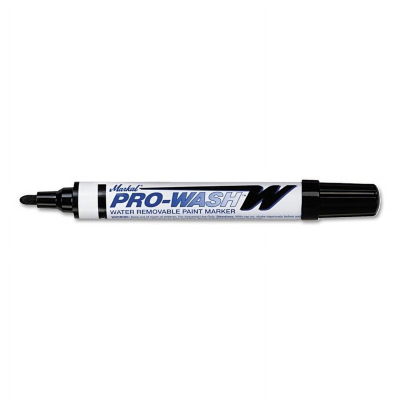 Pro-Wash W Water Removable Paint Markers, 1/8 In Tip, Medium, Black ...