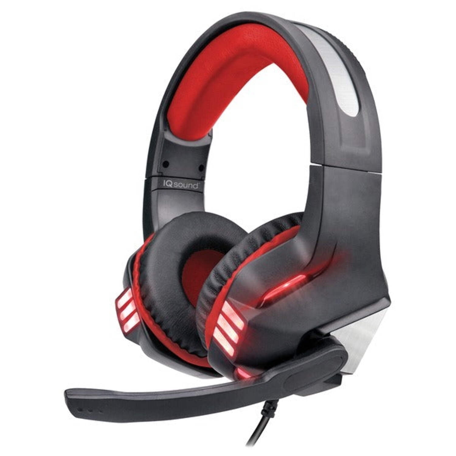 Supersonic IQ-480G - RED Pro-Wired Gaming Headset with Lights (Red ...