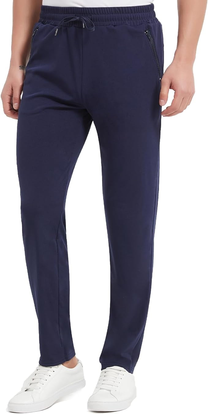 Pro X Gear Men's Lightweight Joggers Pants with Zipper Pockets Stretch ...