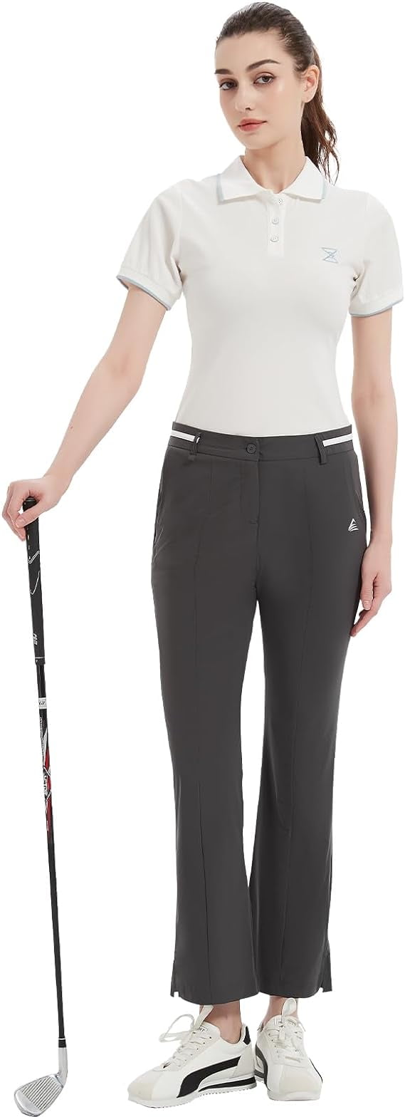 Pro X Gear Womens Golf Pants with Pockets 4-Way Stretch Lightweight ...