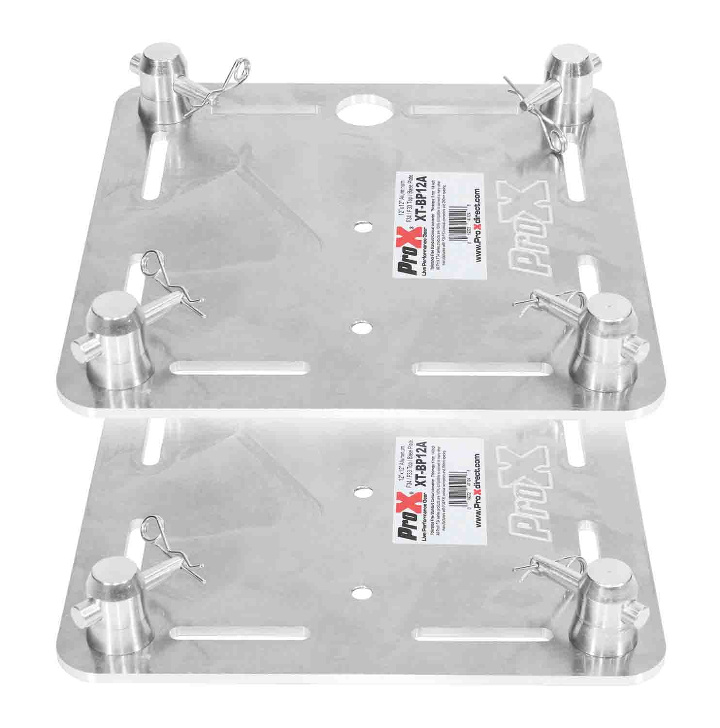 Pro X Pack of Two 12" Aluminum Base Plates Universal F34 Trussing with ...