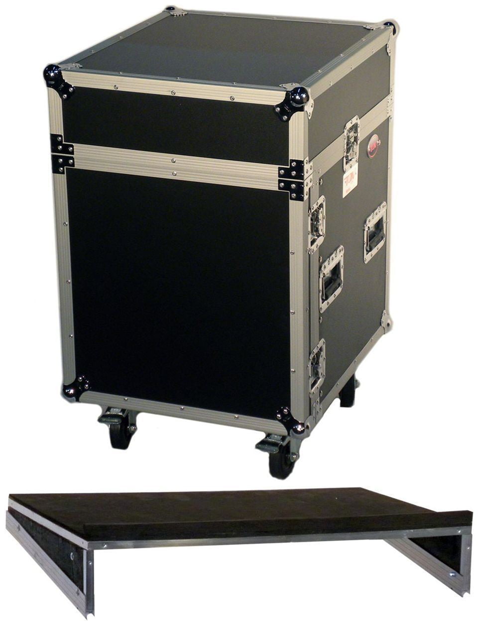 Pro X T-12MRSS 12U x 10U Slant Combo DJ / Mixer Rack Case + Sliding ...