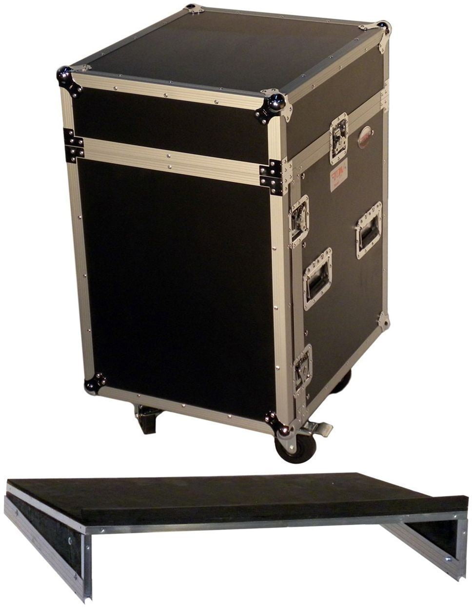 Pro X T-14MRSS 14U x 10U Slant Combo DJ Rack Case w/Wheels +Sliding ...