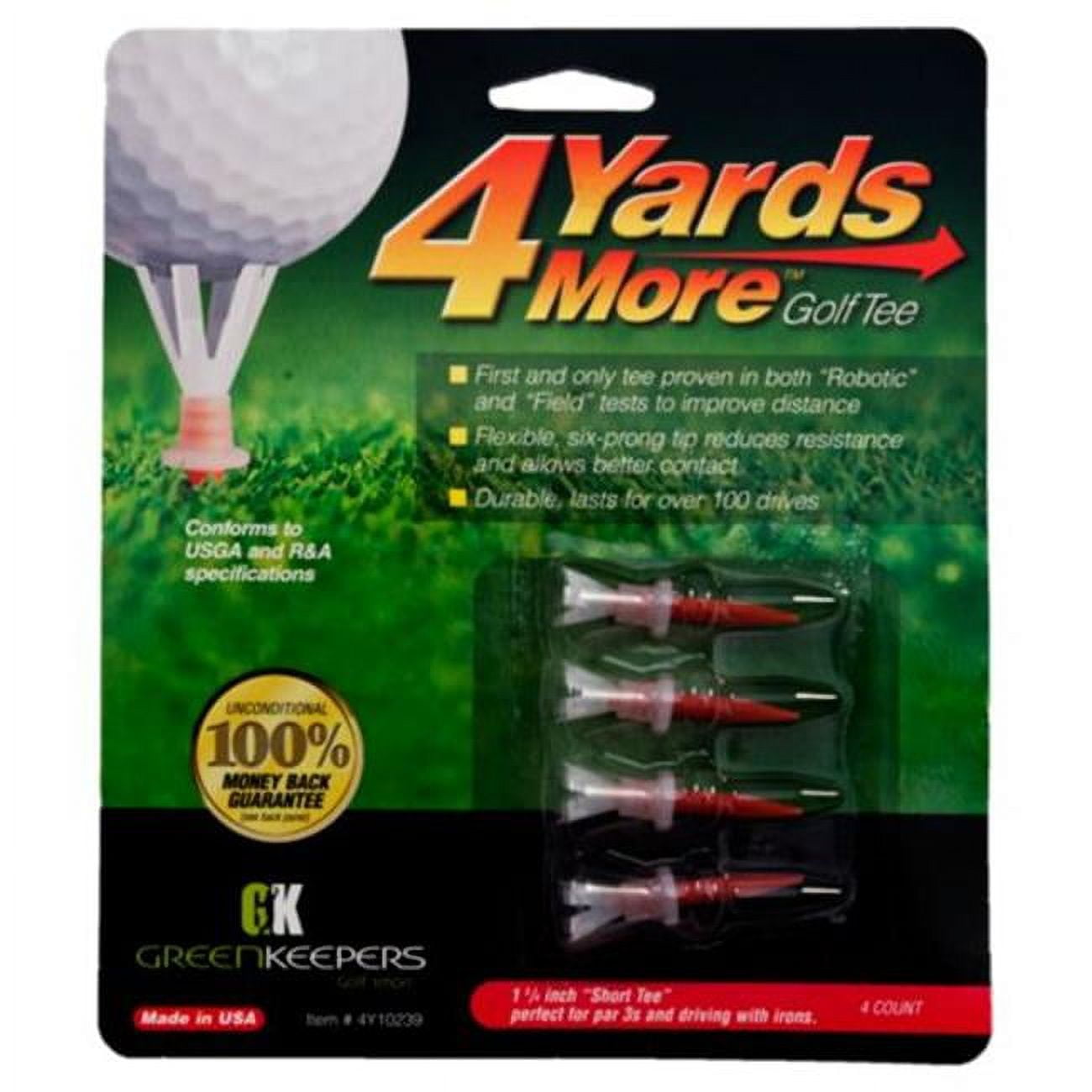 ProActive Sport 1 3/4in. 4 Yards More Golf Tee - White - 4 Pack ...