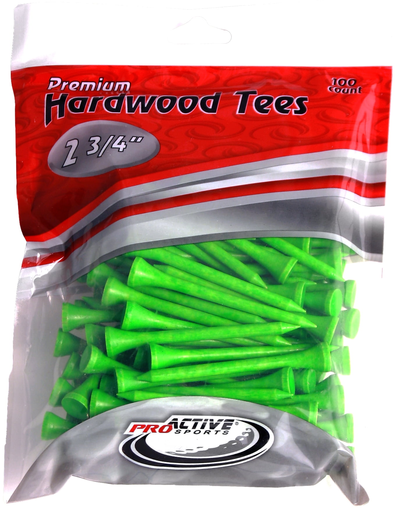 ProActive Sports 2 3/4-Inch Golf Tees 100 Pack (Green) - Walmart.com
