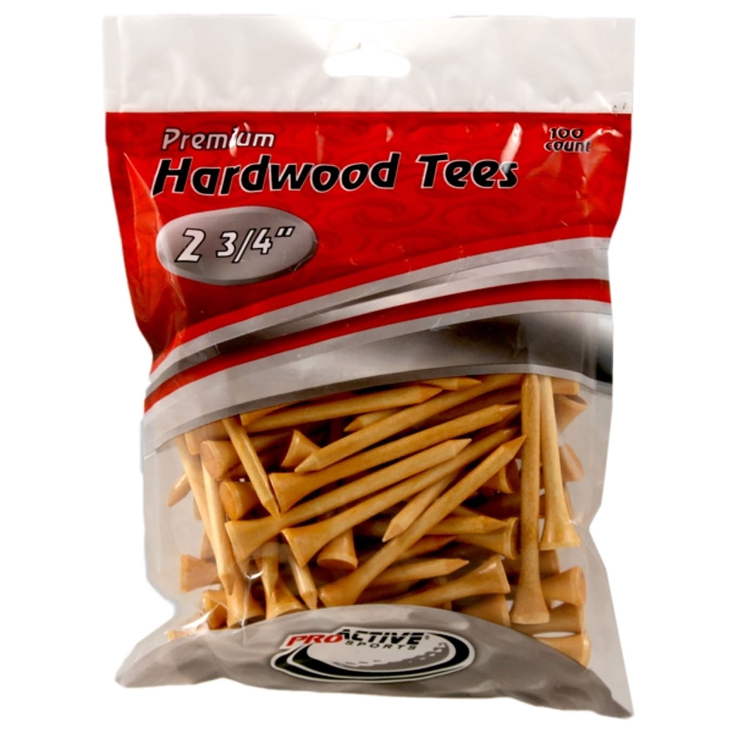 ProActive Sports Golf Hardwood Natural Golf Tees New - Walmart.com