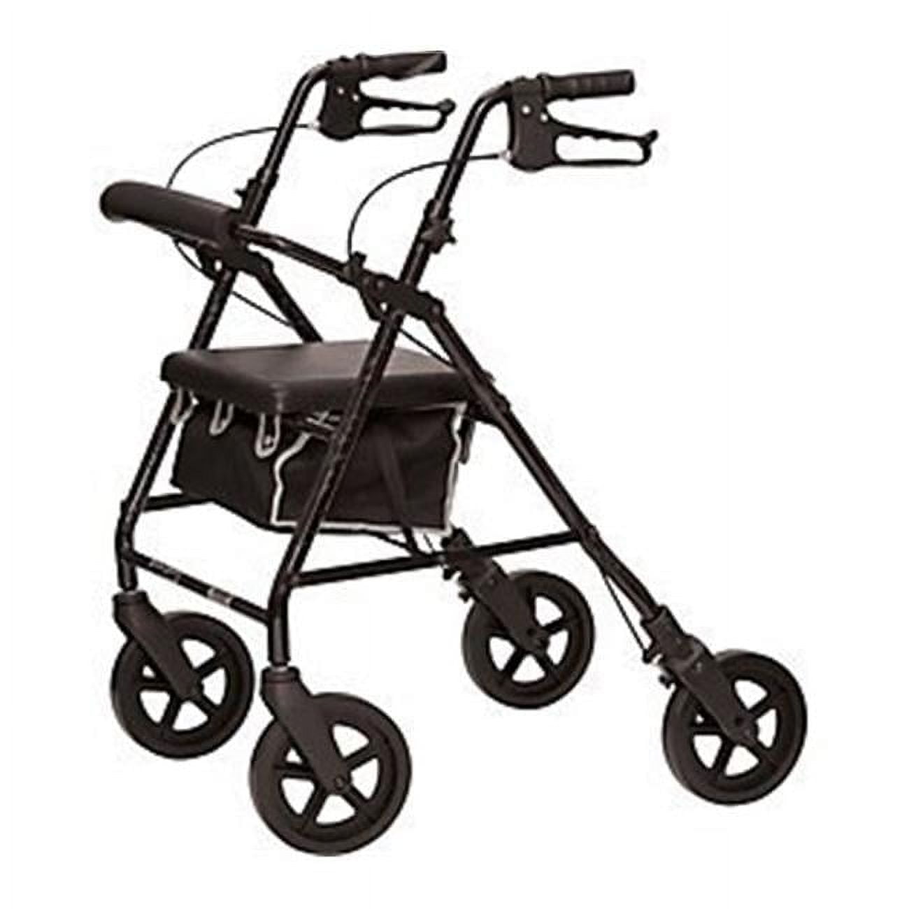 ProBasics Aluminum Rollator, 8" Wheels, Burgundy, 300 lb Weight ...