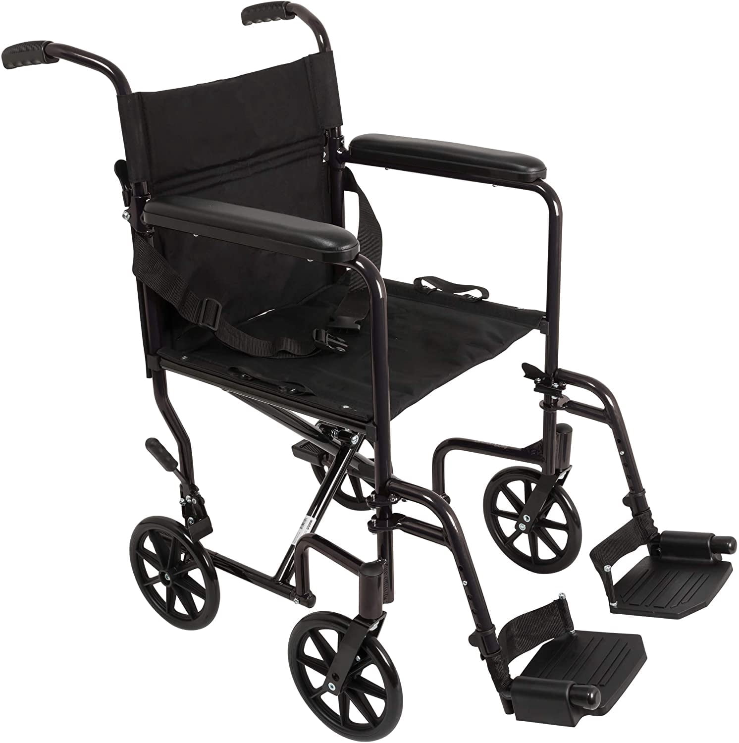 ProBasics Aluminum Transport Wheelchair, 19-inch, Black - Walmart.com