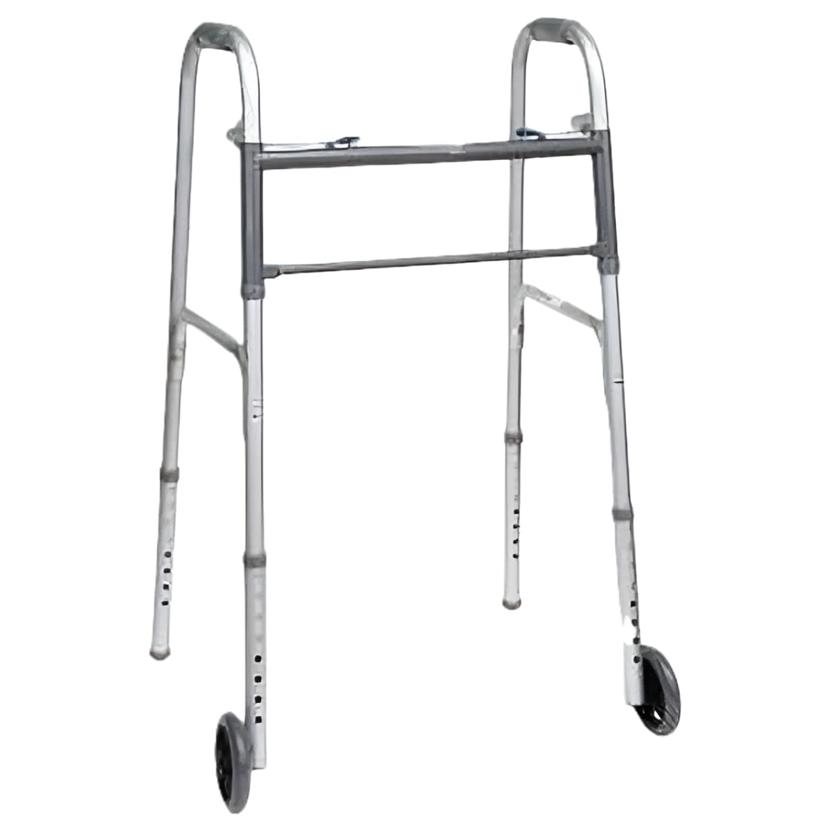 ProBasics Portable Medical Rolling Walking Steel Adult Walker, 2 Button ...
