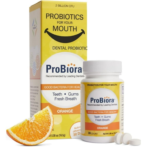 ProBiora Health Orange Dental Probiotic Breath Mints for Oral Care and ...