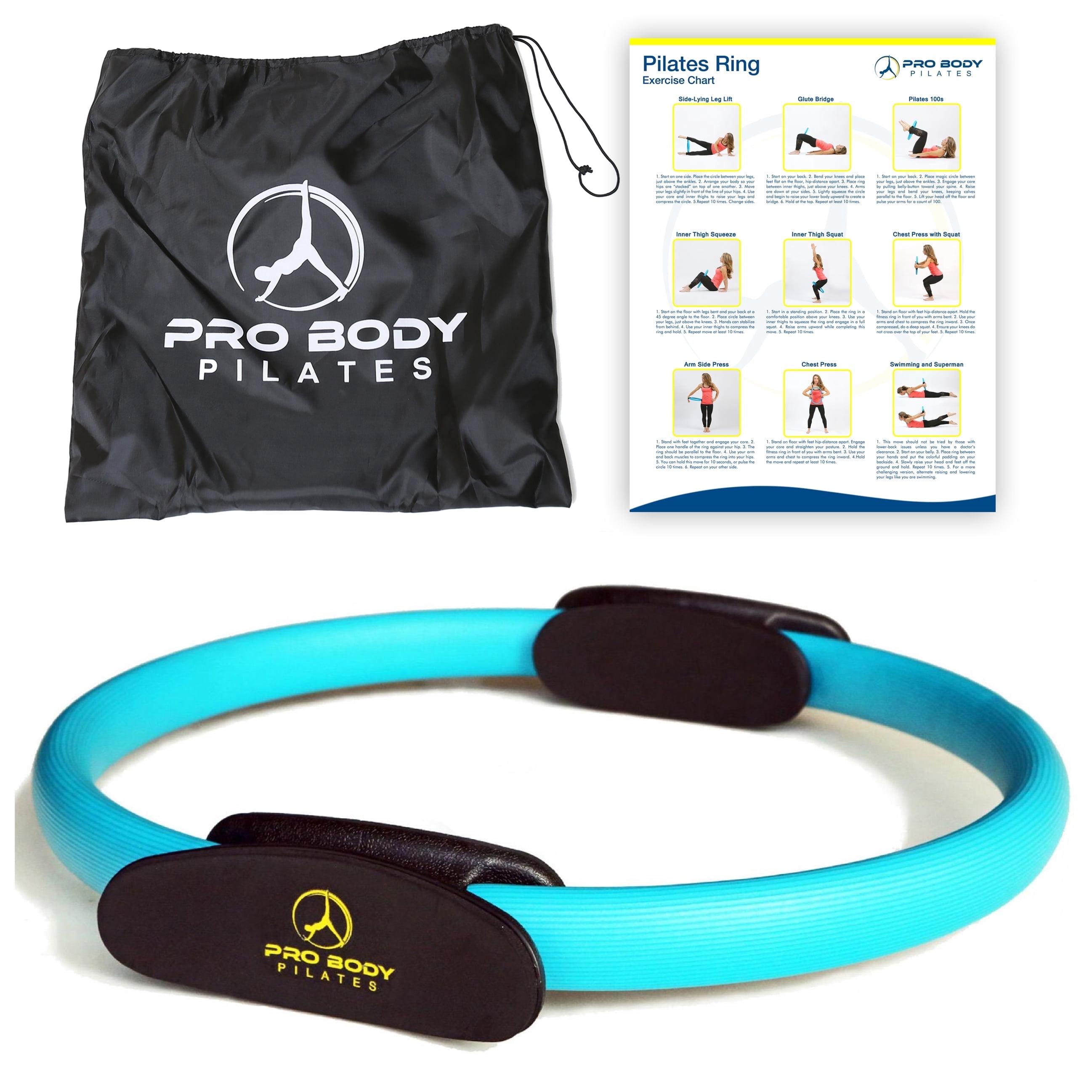 ProBody Pilates Ring 14 Inch for Thigh Workout, Yoga Ring Thigh Toner ...