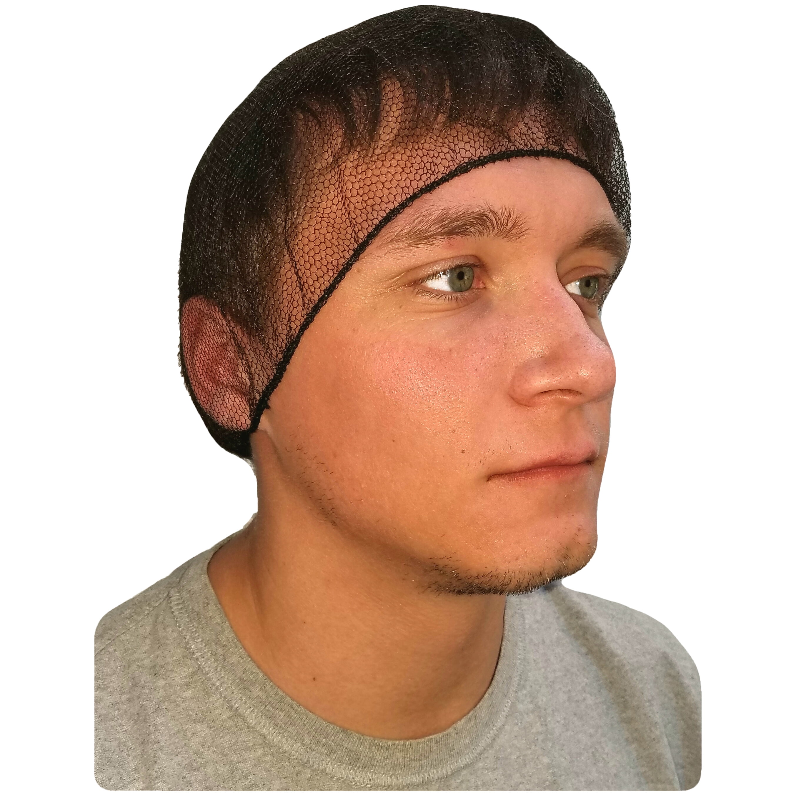 ProCES Black Hairnet 144 Pack Nylon No Latex 21 inch Heavy Duty ...
