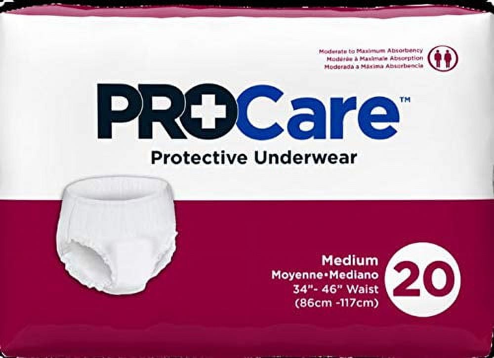 ProCare Adult Underwear Pull On Medium Disposable Moderate Absorbency ...