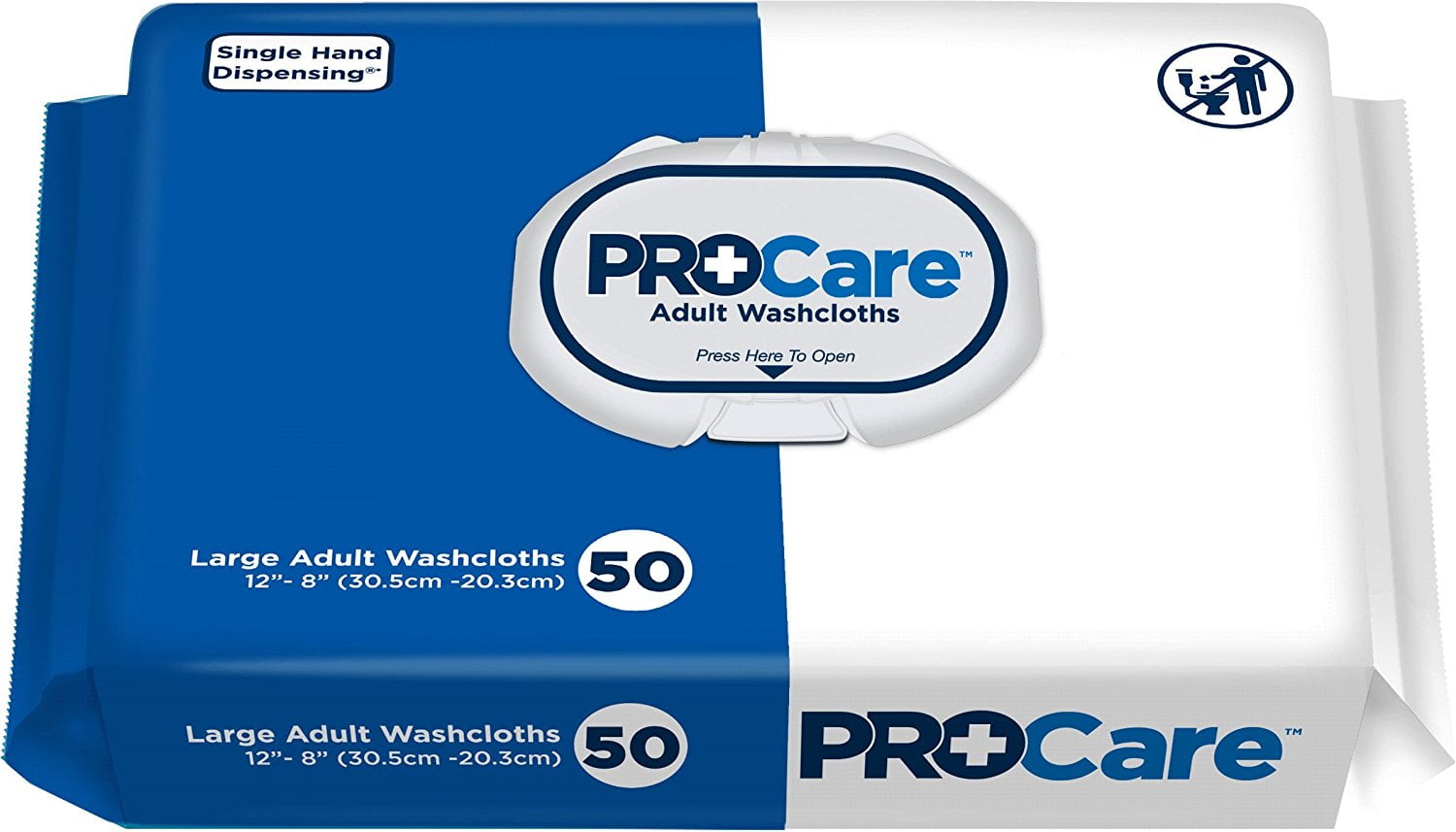 First Quality ProCare Adult Washcloth, 12" x 8", Soft Pack, Pack of 50 ...