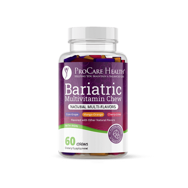 ProCare Health Bariatric Chewable Multivitamin Soft Chews, Multi-Flavor ...