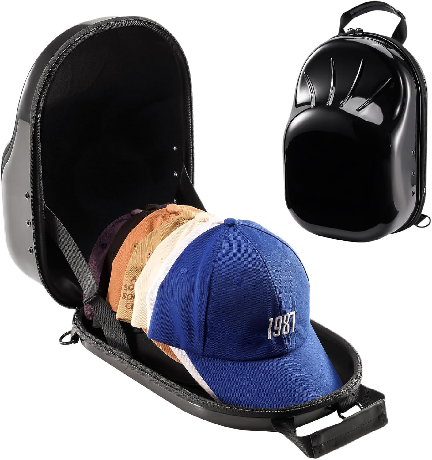 ProCase Hard Hat Case for 6-7 Baseball Caps with Carrying Handle ...