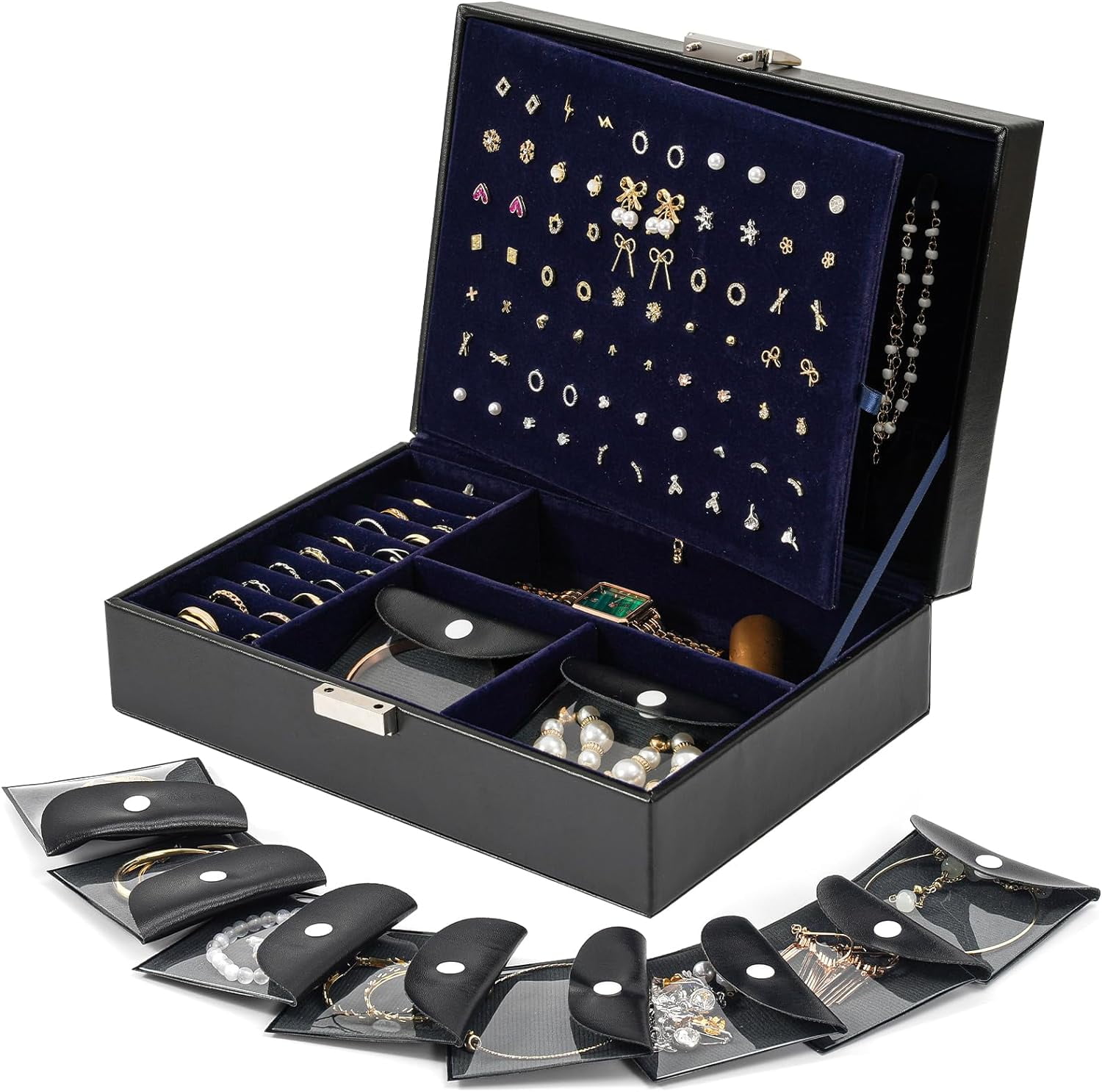 ProCase Jewelry Box Organizer for Women, Upgraded Jewelry Case with 8 ...