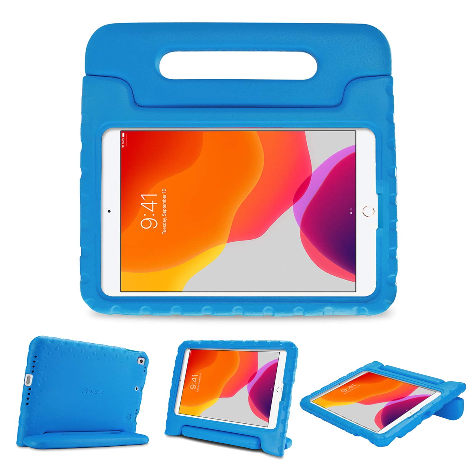 Procase Kids iPad Case, Shockproof EVA Foam, Fits 9th/8th/7th Gen, Blue ...