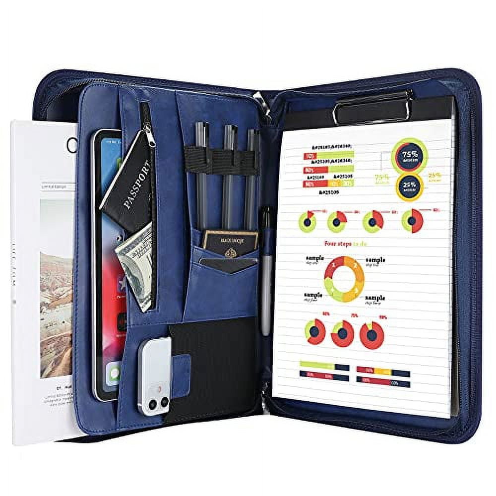ProCase Business Portfolio Padfolio Legal Organizer with Zipper ...
