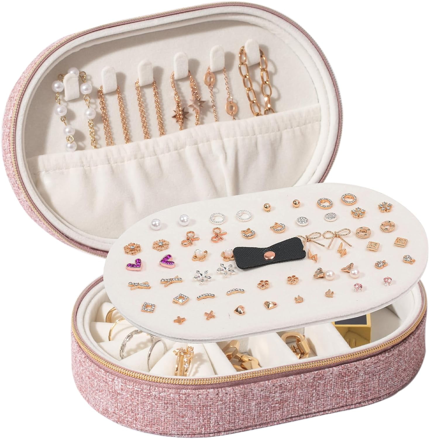 ProCase Travel Jewelry Organizer Box, Small Jewelry Organizer for ...