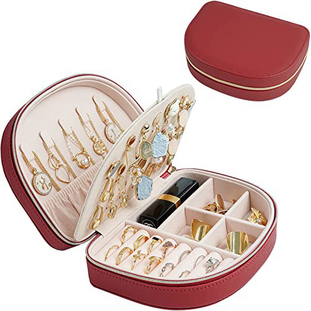 ProCase Travel Size Jewelry Box, Small Portable Seashell-Shaped Jewelry ...