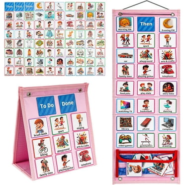 Visual Schedule for Kid Day Night Autism Routine Chart Card Visual Wall ...