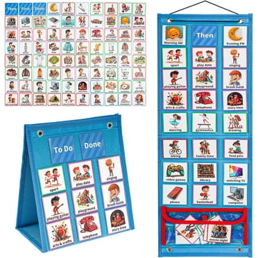 Visual Schedule for Kids Daily Routine Chart with 70 Cards Calendar ...