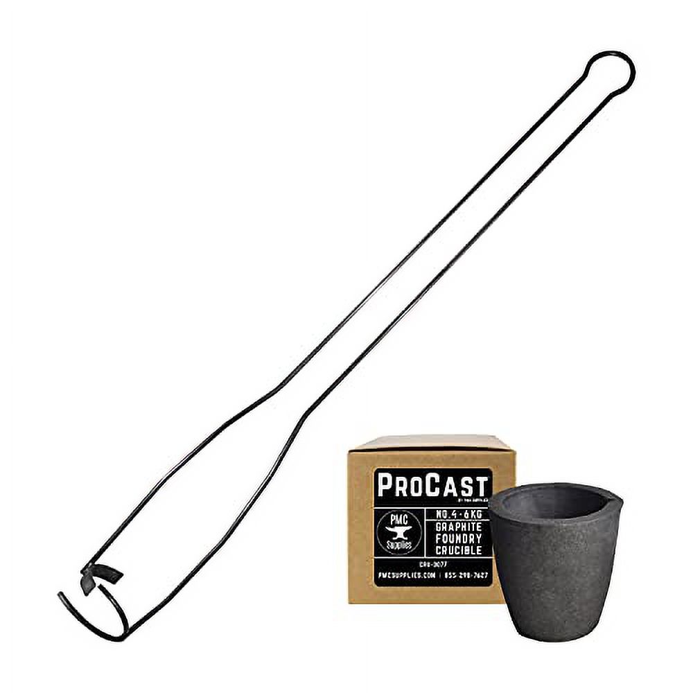 ProCast #4 6Kg Clay Graphite Crucible and Vertical Heavy Duty Pouring ...