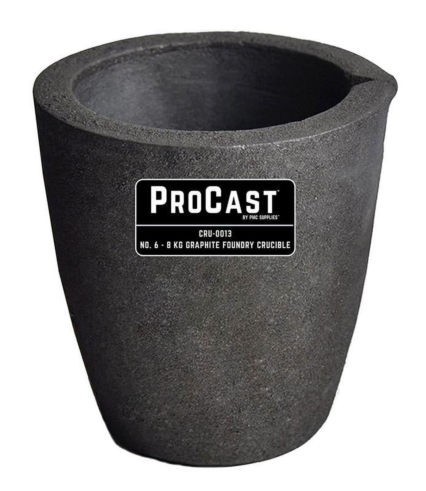 ProCast No 6 - 8 Kg Foundry Clay Graphite Crucible with Pour Spout Cup ...