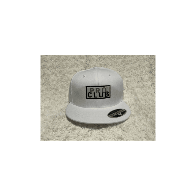 ProClub White SnapBack Hat With 3D Pro Club Logo - Walmart.com