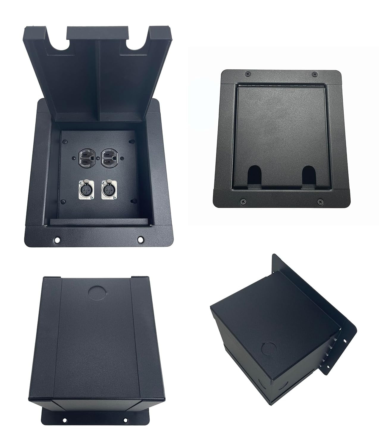 ProCraft Pro Audio Recessed Pocket Floor Box.1 AC Duplex 2 Channel Any ...