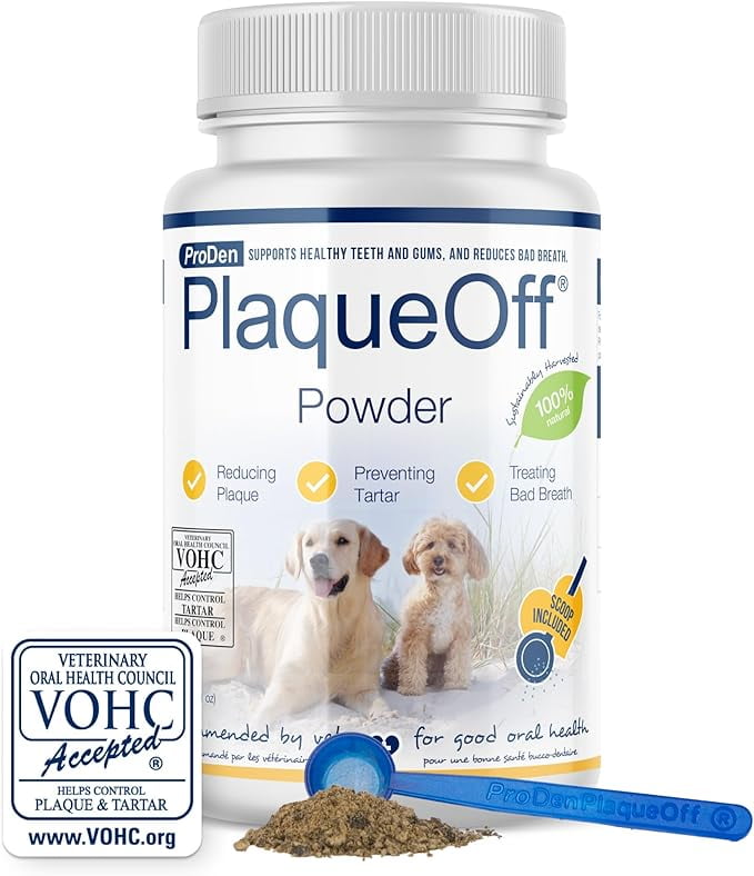 ProDen PlaqueOff Powder for Pets - Cat & Dog Breath Freshener - Plaque ...