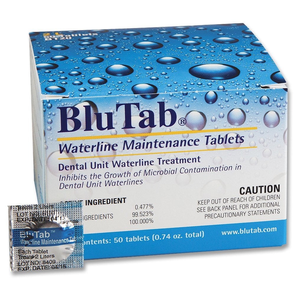 ProEdge BT20 BluTab Waterline Maintenance Dental Unit Tablets 2 Liter ...