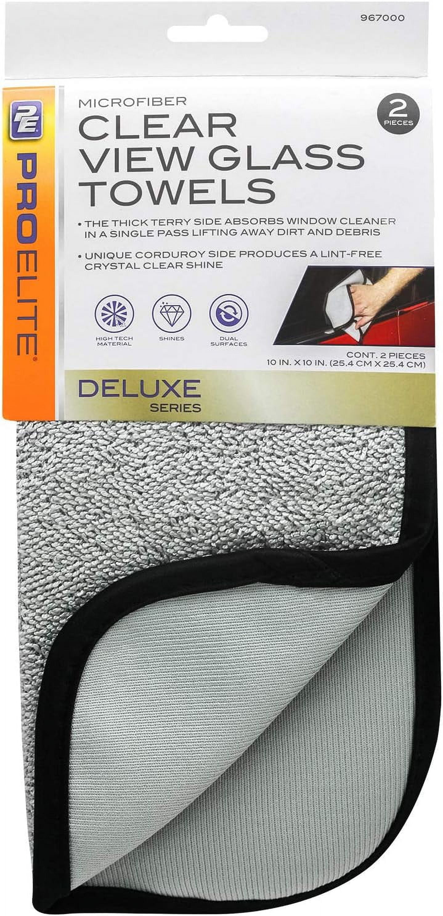 ProElite Professional Clear View Towels, Perfect Size (Pack of 2 ...