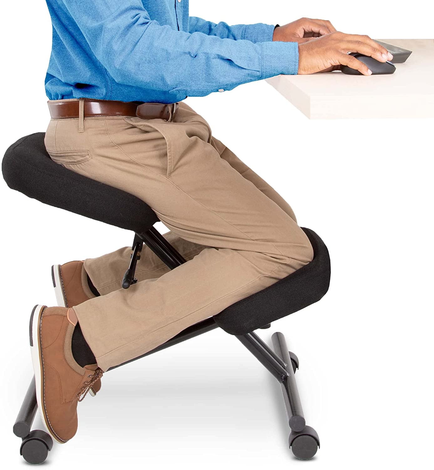 ProErgo Pneumatic Ergonomic Kneeling Chair | Fully Adjustable Mobile ...