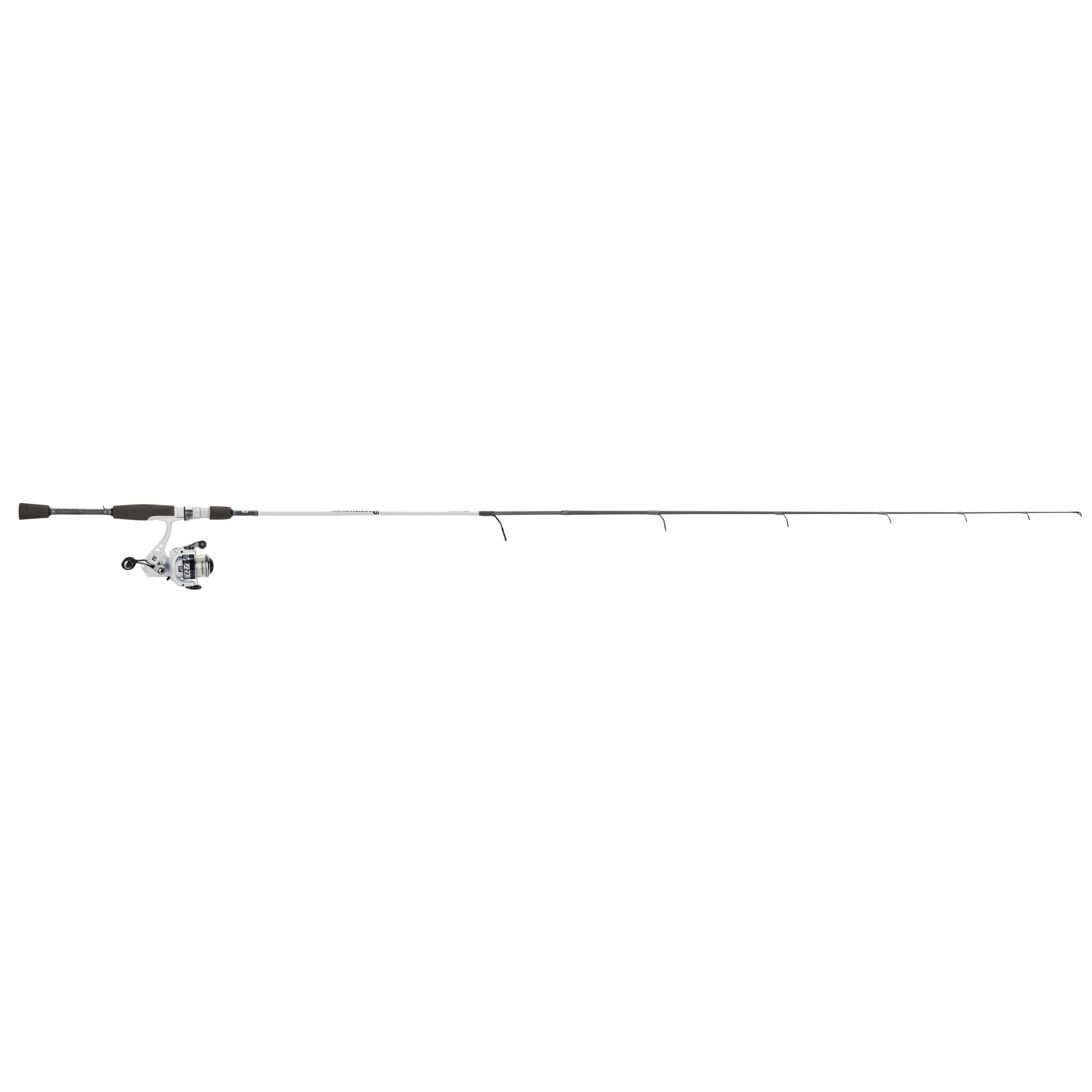 ProFISHiency Grey and White Fiberglass 5ft 8in Medium Graphite Spinning Fishing Pole Combo ...