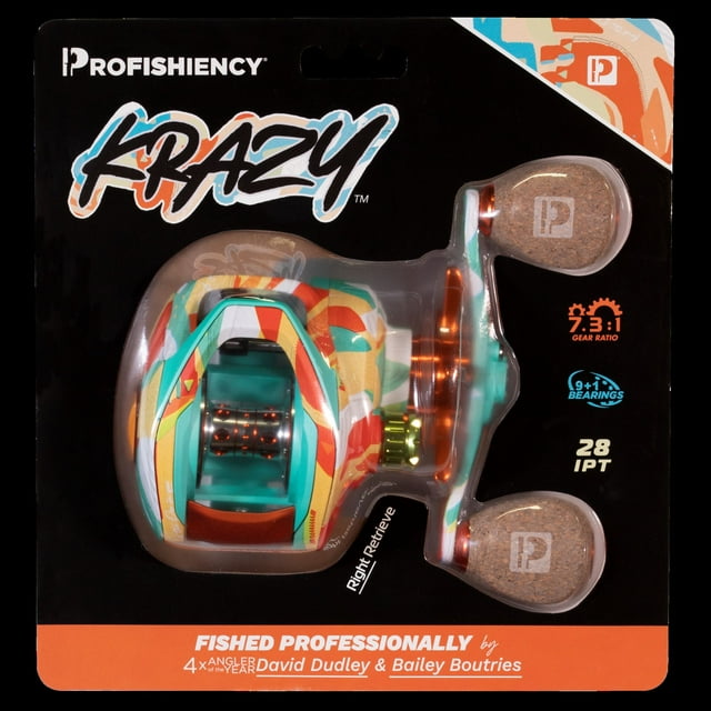 ProFISHiency Krazy Baitcast 7.3:1 Gear Ratio 9+1 Bearing Fishing Reel - Walmart.com