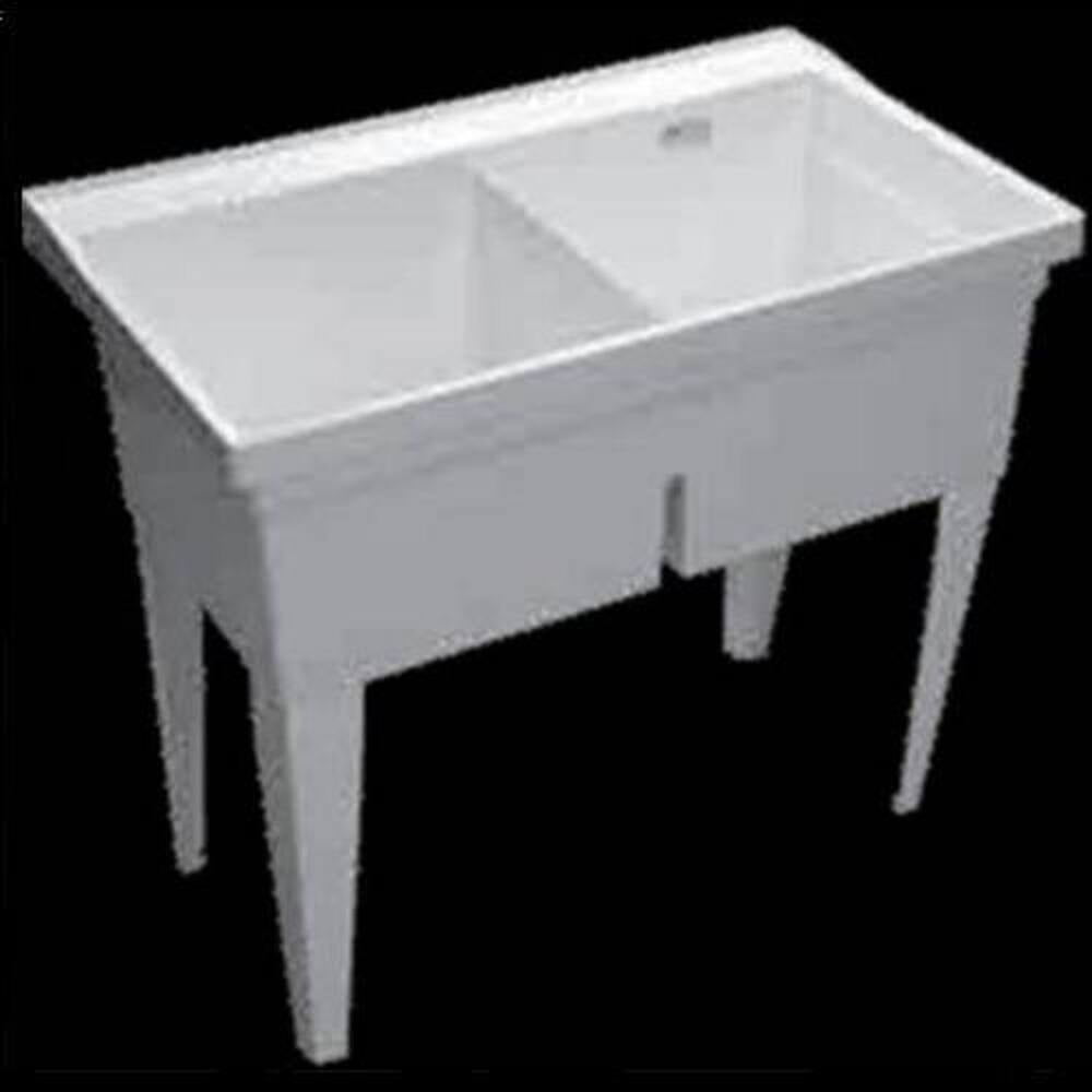ProFlo FLTDII-BULK W/C Double Laundry SINK With Legs - Walmart.com