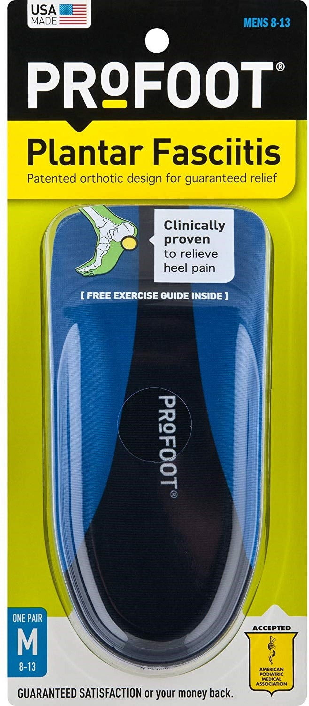 ProFoot Plantar Fasciitis Heel Insert Men's, 1 pair (Pack of 2 ...