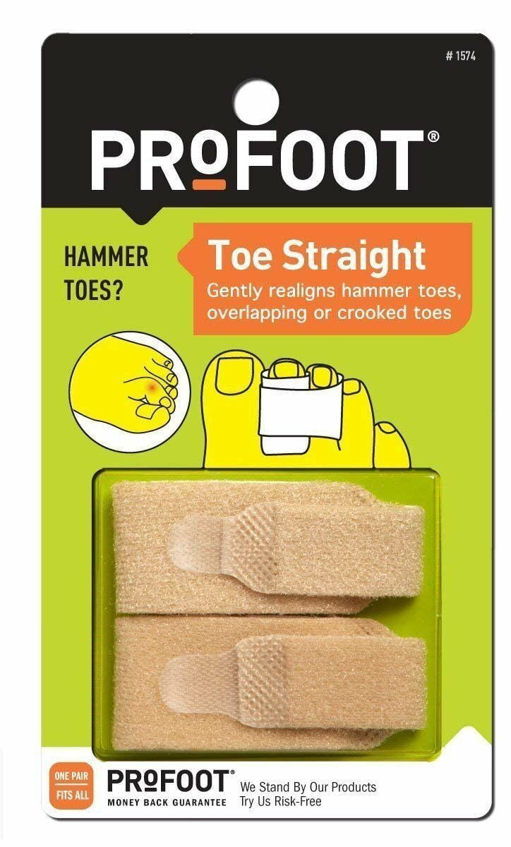 ProFoot Toe Straight & Gentle Toes Realign Wrap, 1 Pair Fits All, 2 ...