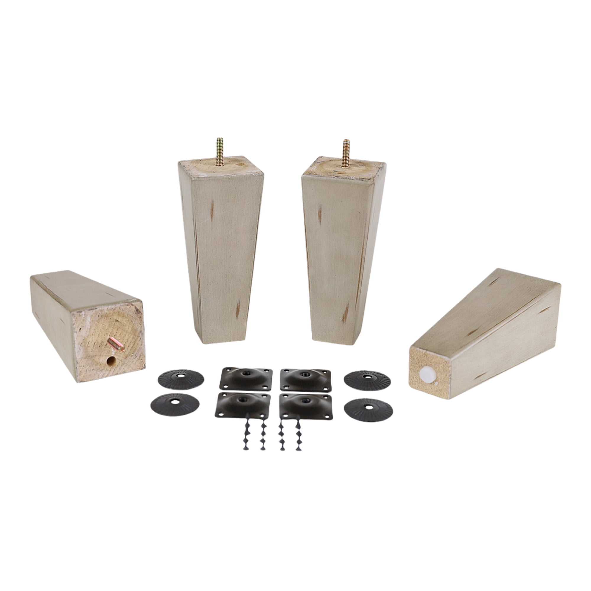 ProFurnitureParts 7" Inch Antique Gray Finish Square Tapered Pyramid ...